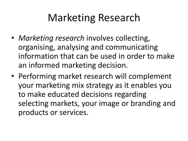 Marketing research ppt | PPTX