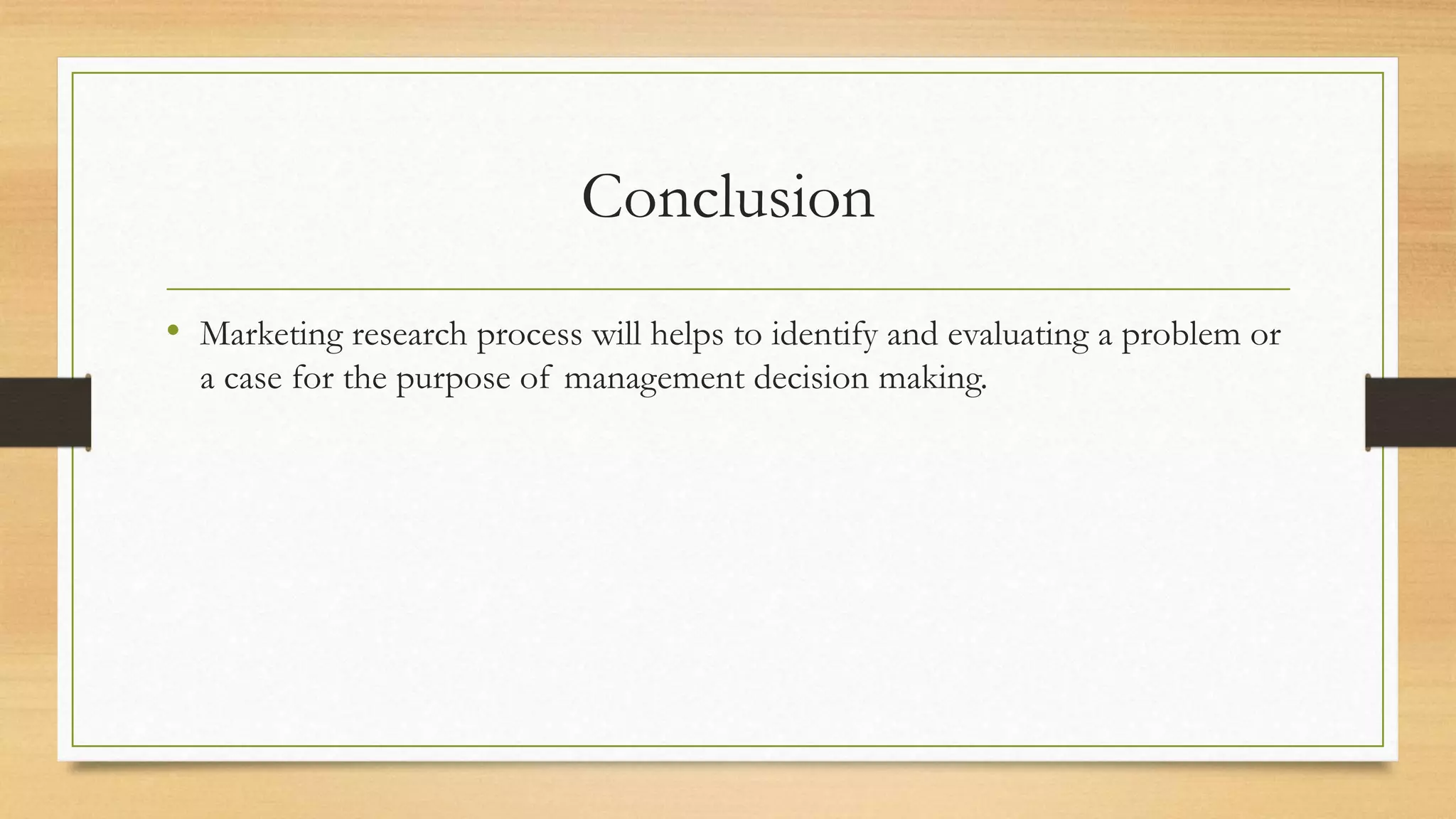Marketing research process | PPTX