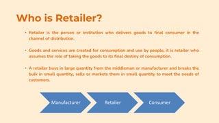 Marketing retailing presentation general content | PPT