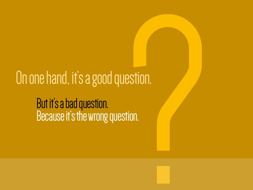 ? On one hand, it’s