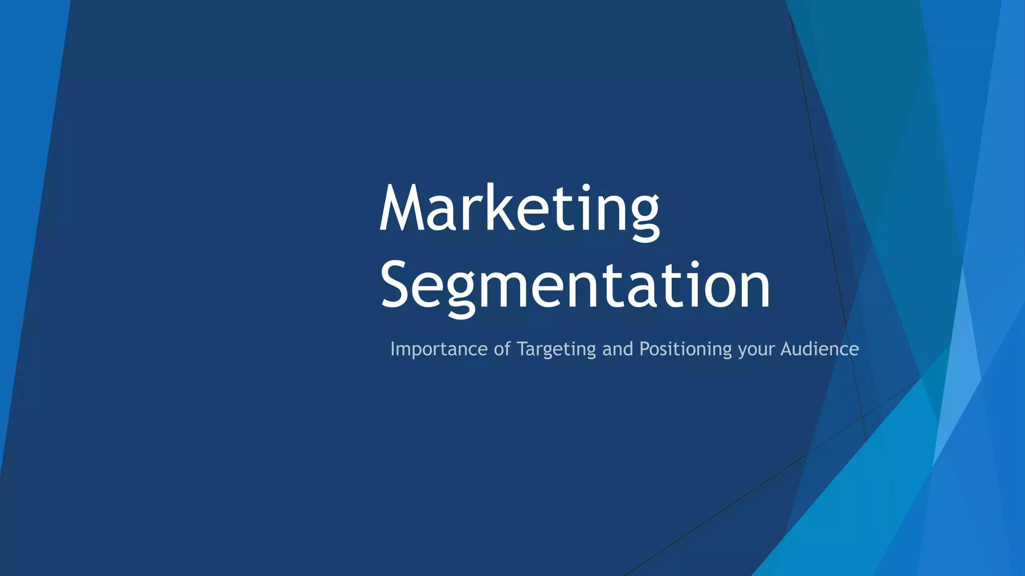 Marketing segmentation | PPTX