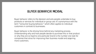 MARKETING SEGMENTATION AND BUYER BEHAVIOR MODEL.pptx