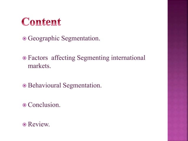 Types Marketing segmentation | PPT