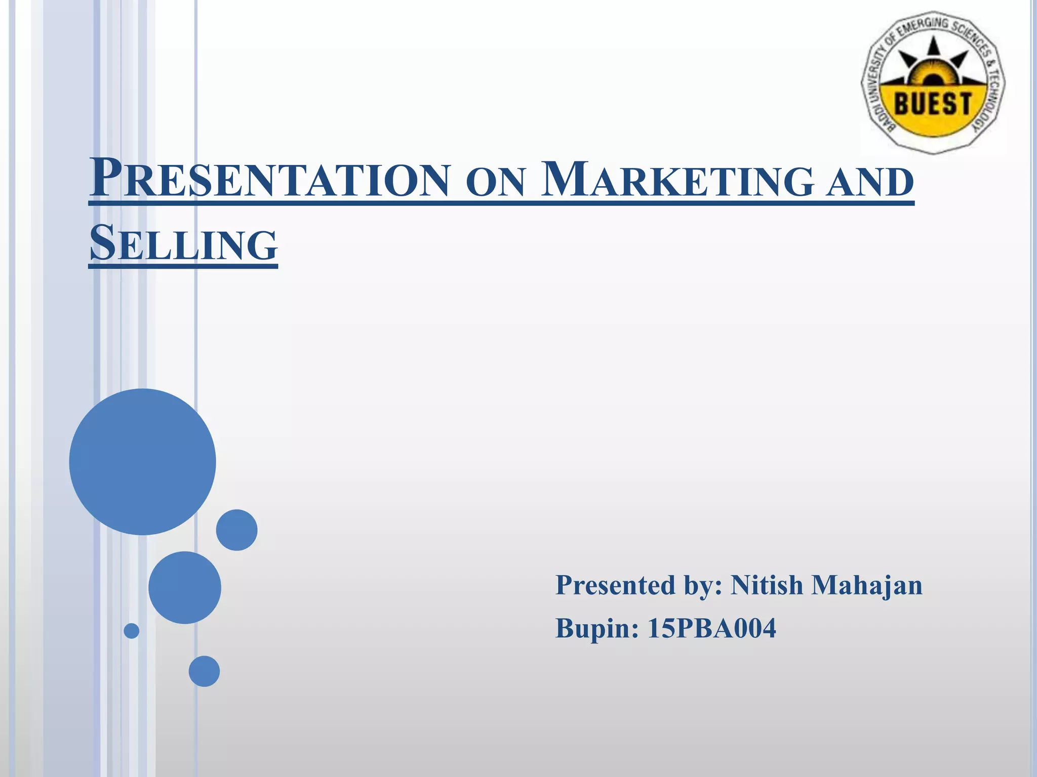 Marketing & selling presentation | PPTX
