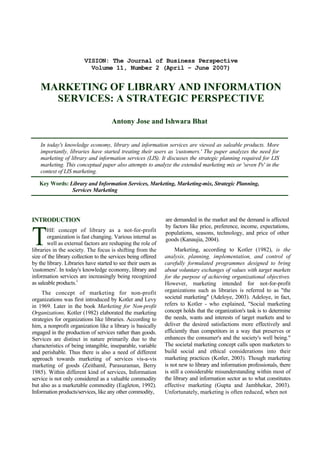 Marketing Service Of Library | PDF