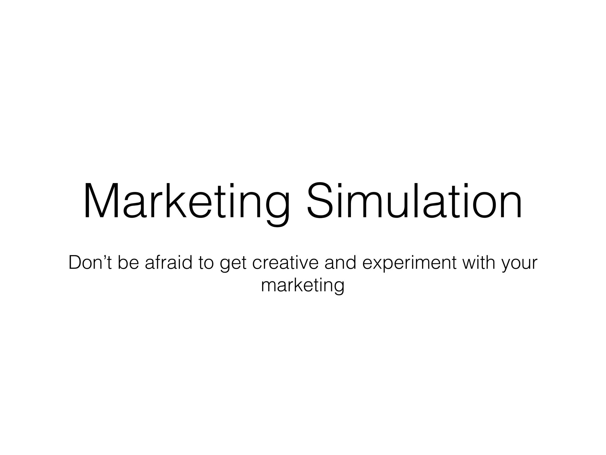 Marketing simulation | PPT