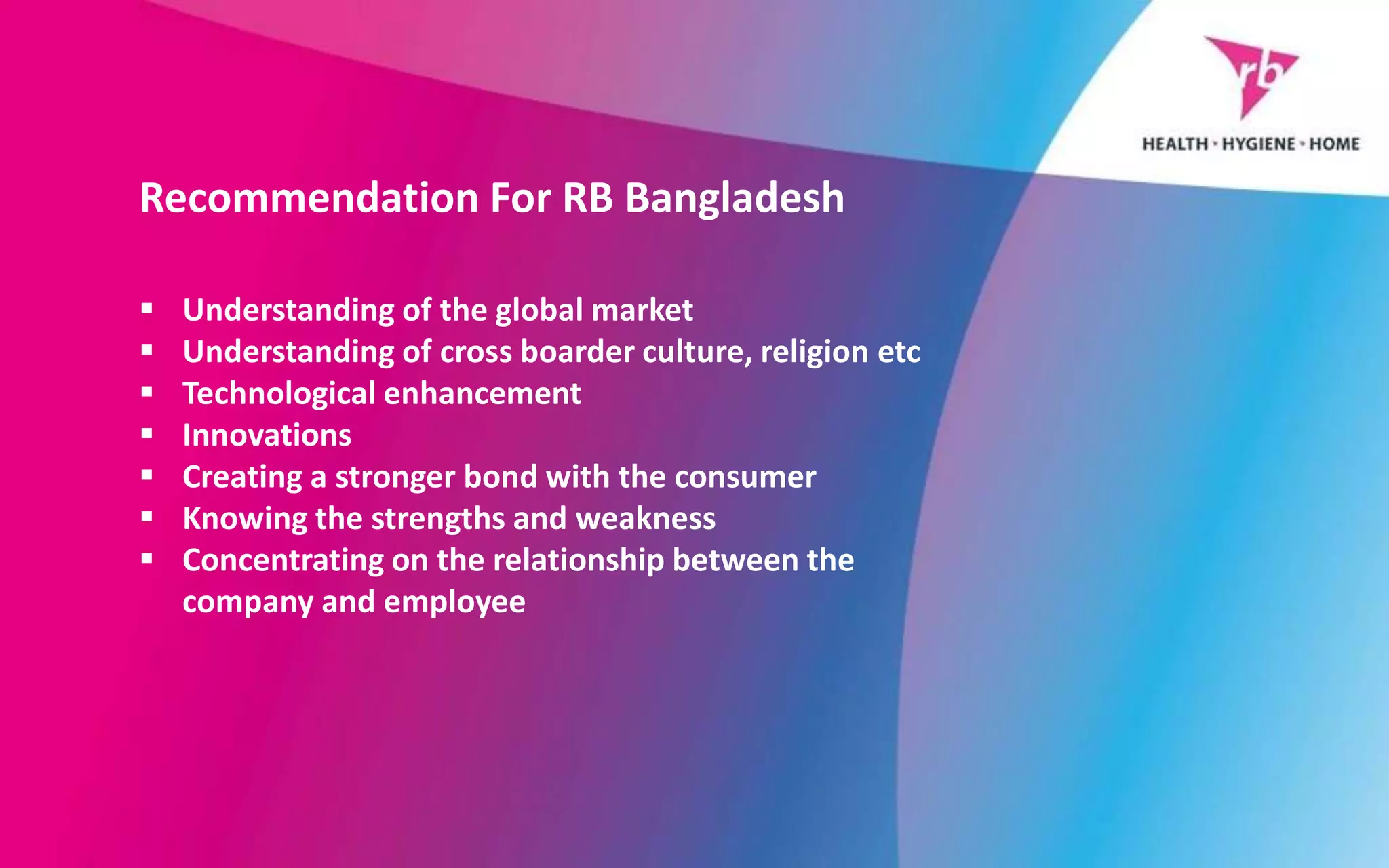 Reckitt Benckiser Bangladesh Limited | PPTX