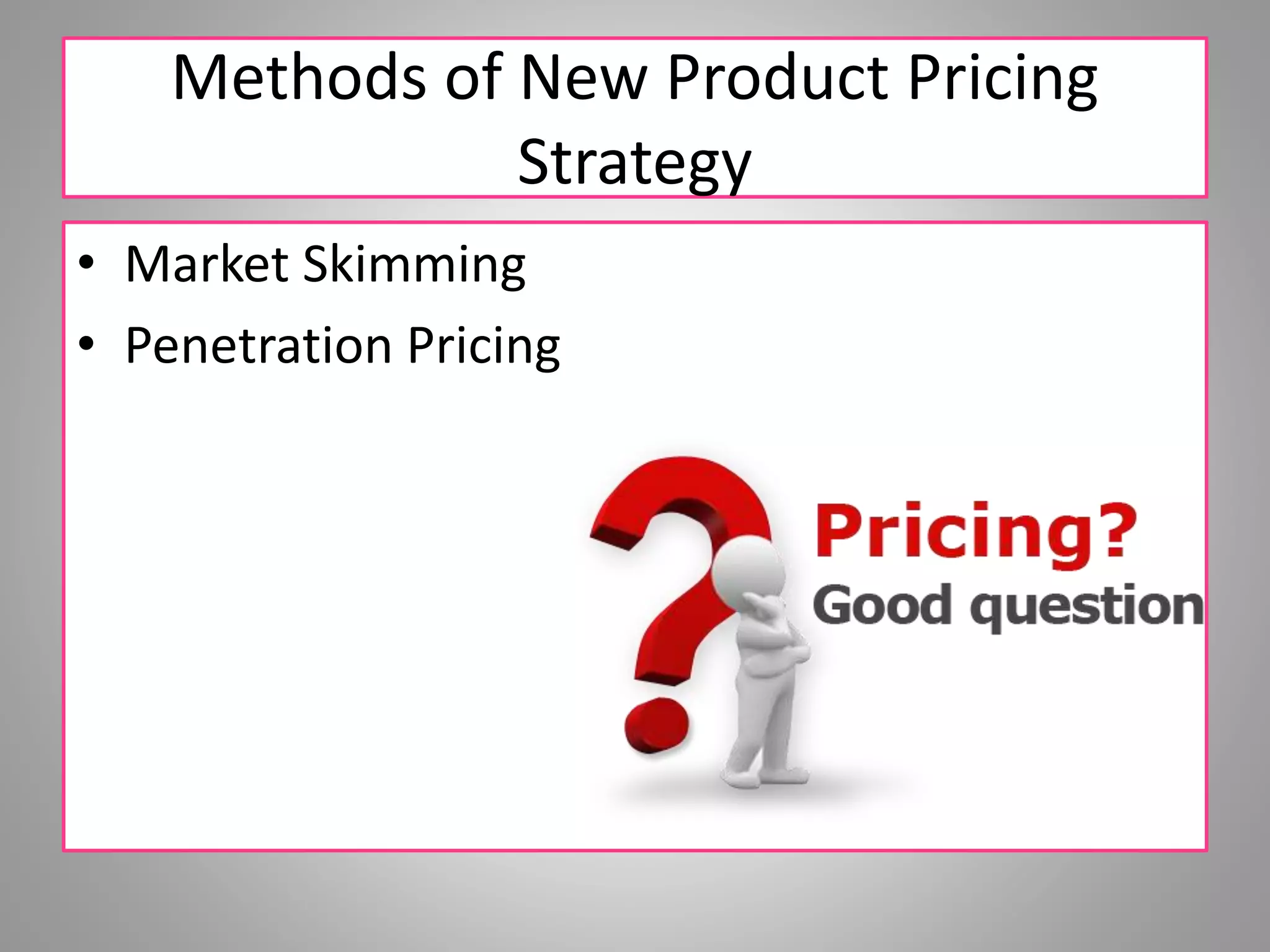 Presentation on Marketing : Pricing strategies | PPTX