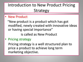 Presentation on Marketing : Pricing strategies | PPTX