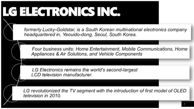 Marketing strategies lg oled | PPT