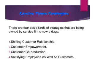 Marketing strategies for service firms | PPT