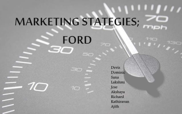 Marketing strategies of ford | PPT