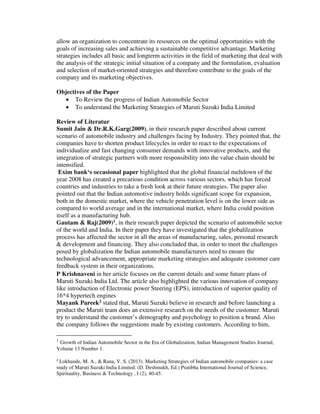 Marketing strategies of maruti suzuki limited | PDF