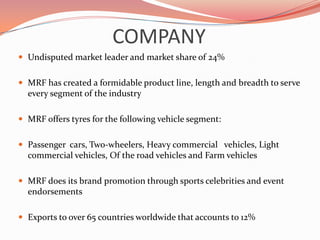 Marketing Strategies Of MRF | PPTX