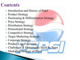 Marketing strategies of pepsi | PPTX