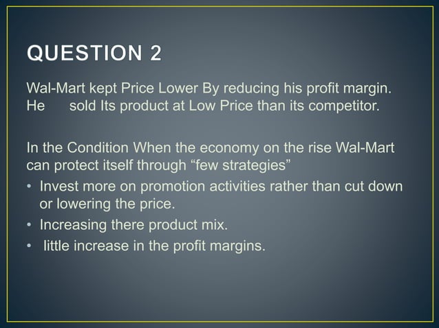 Marketing strategies of wal mart | PPTX | Large Business | Business