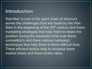 Marketing strategies of wal mart | PPTX