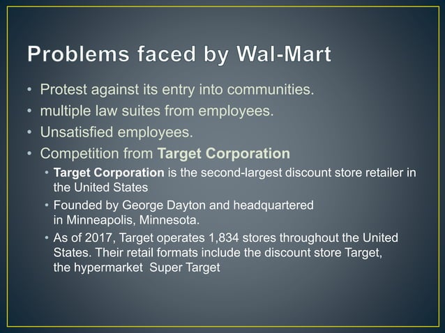 Marketing strategies of wal mart | PPTX | Large Business | Business