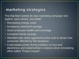 Marketing strategies of wal mart | PPTX
