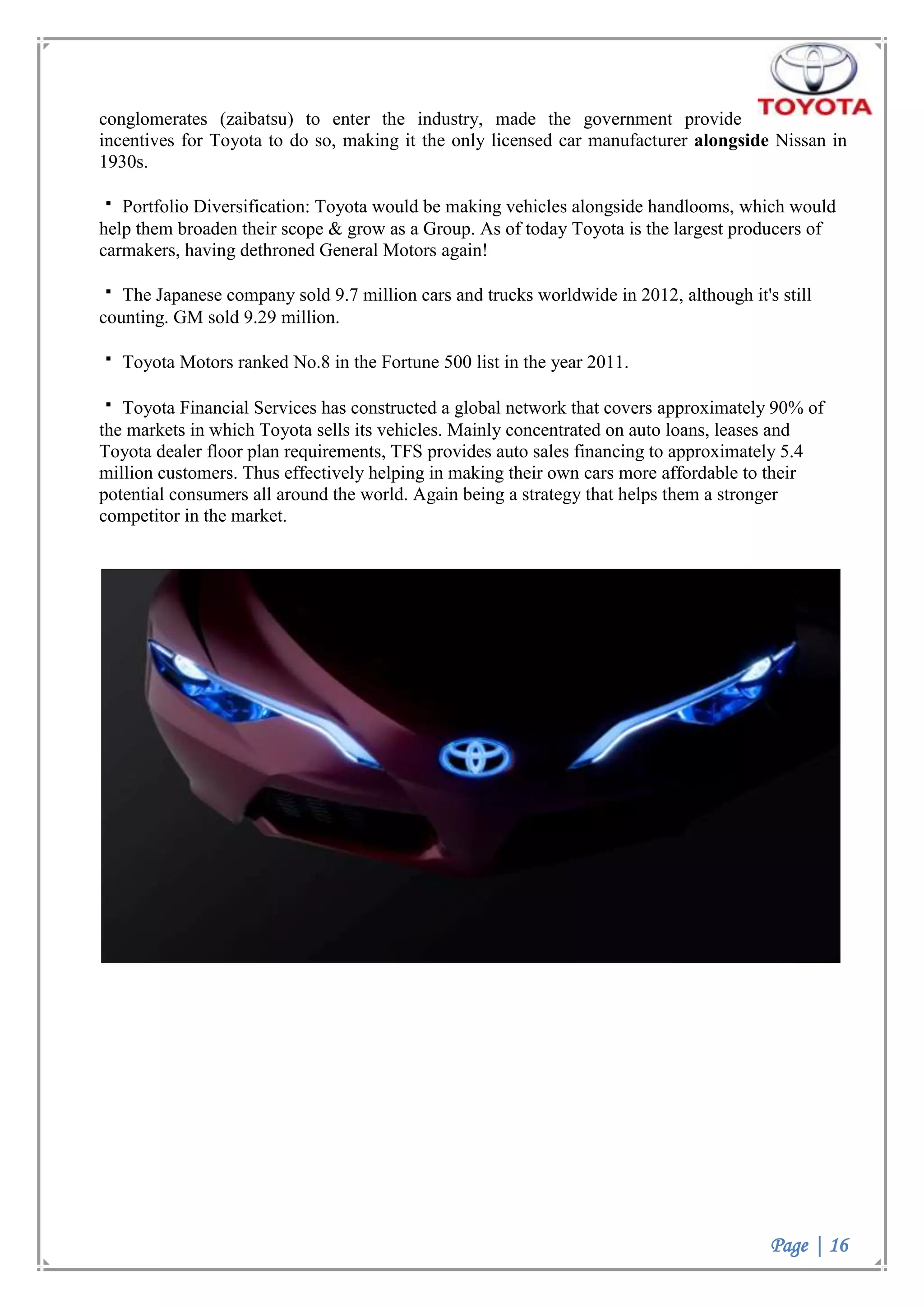 Marketing Strategies & Plans of Toyota | DOCX