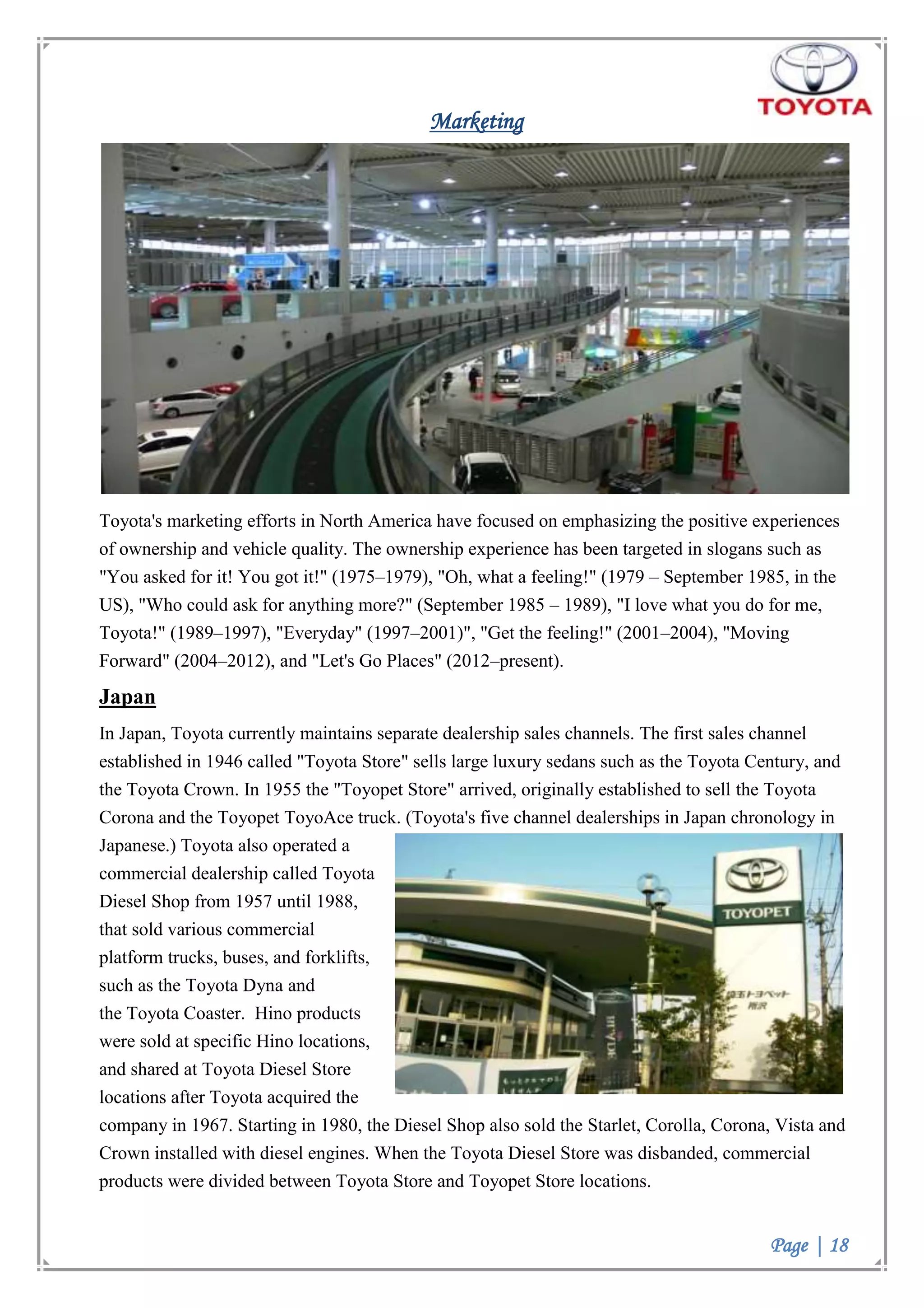 Marketing Strategies & Plans of Toyota | DOCX