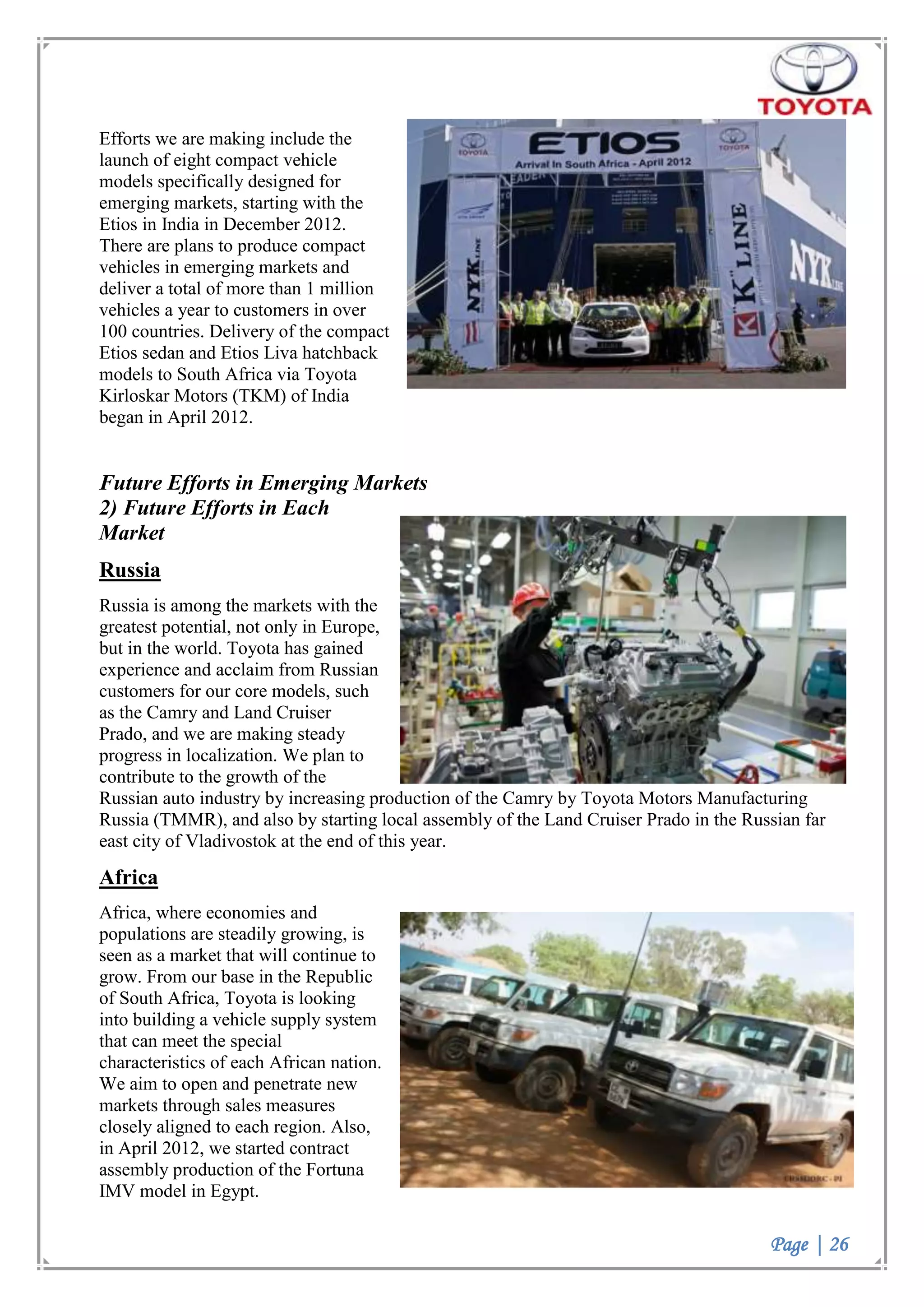 Marketing Strategies & Plans of Toyota | DOCX