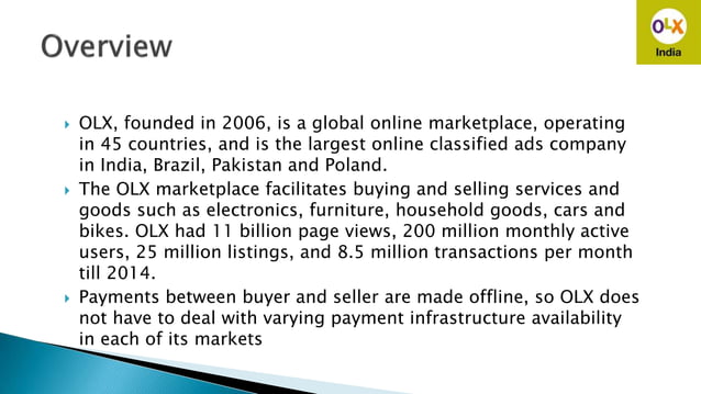Marketing strategy for OLX | PPTX | Internet | Computing