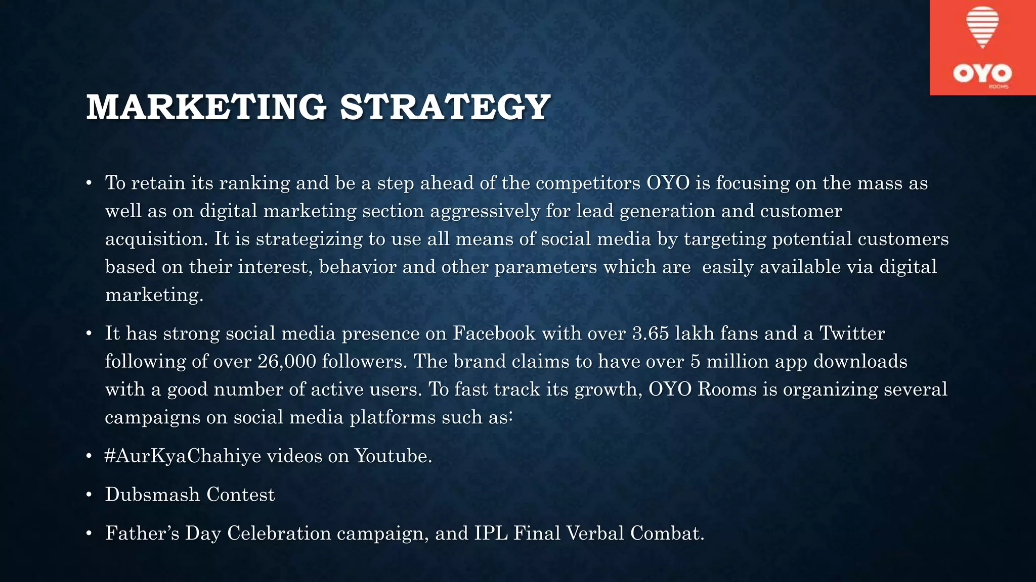 Marketing strategy For OYO Rooms | PPTX