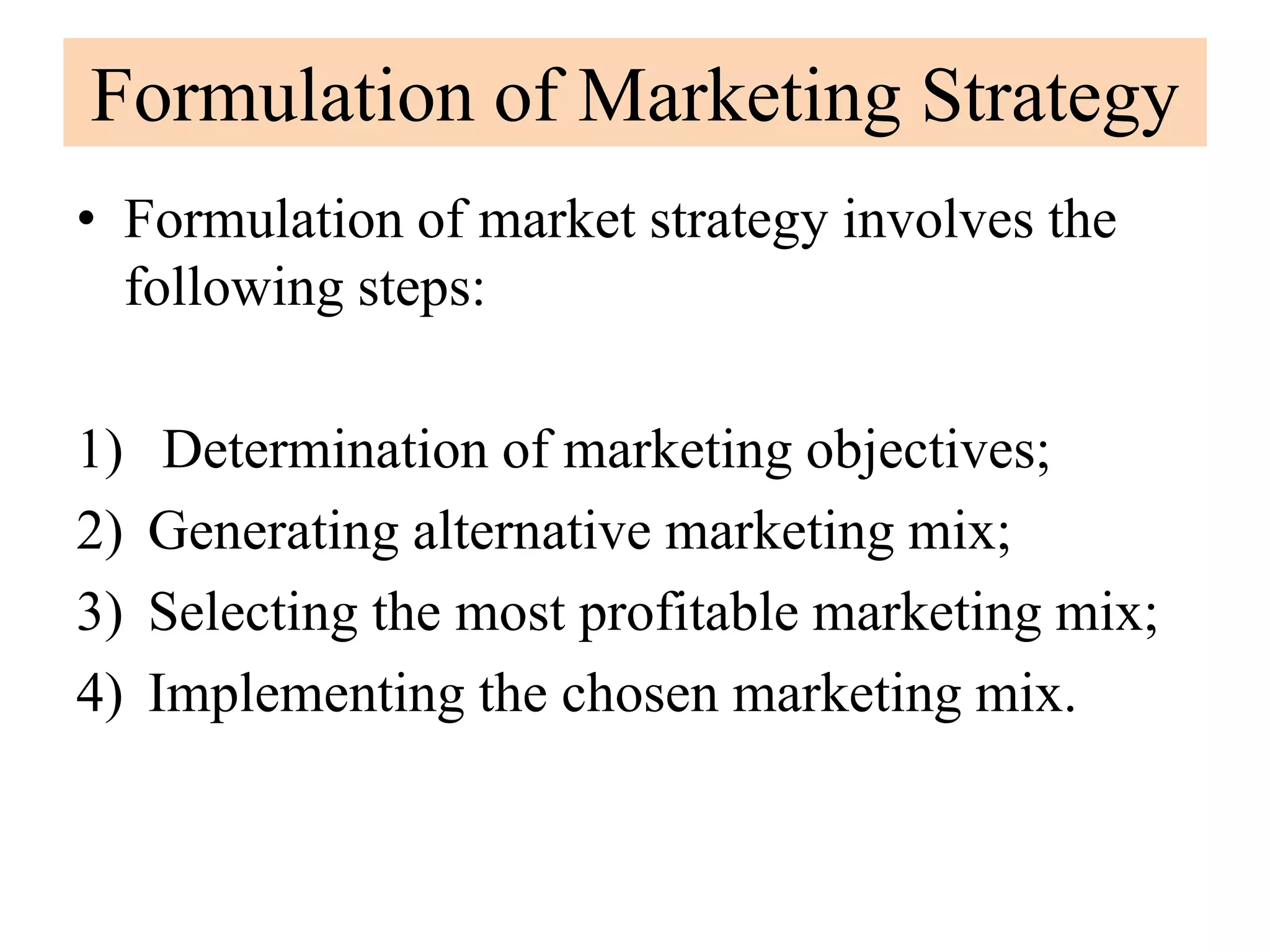 Marketing strategy meaning & significance, formulation of | PPTX