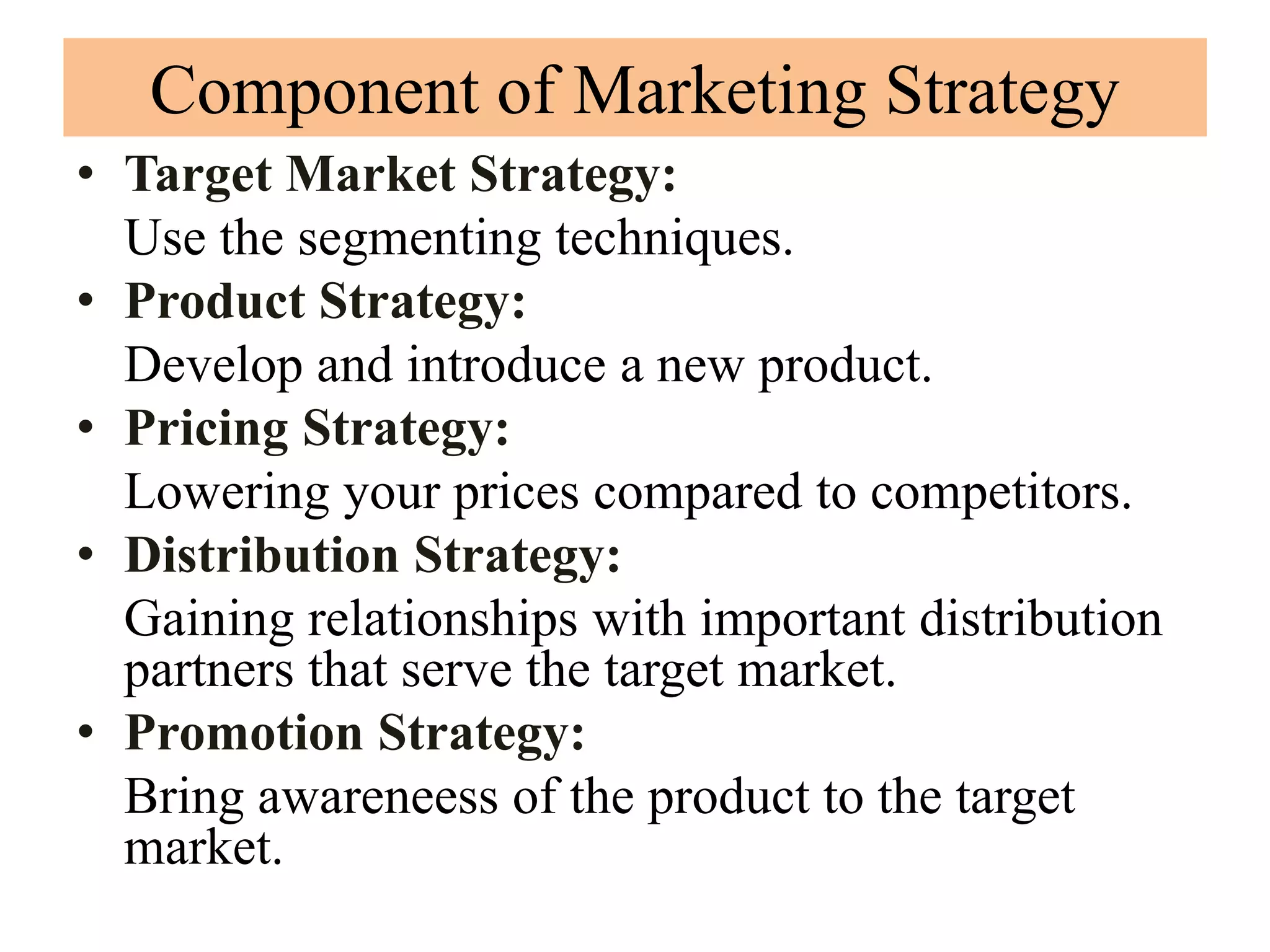 Marketing strategy meaning & significance, formulation of | PPTX