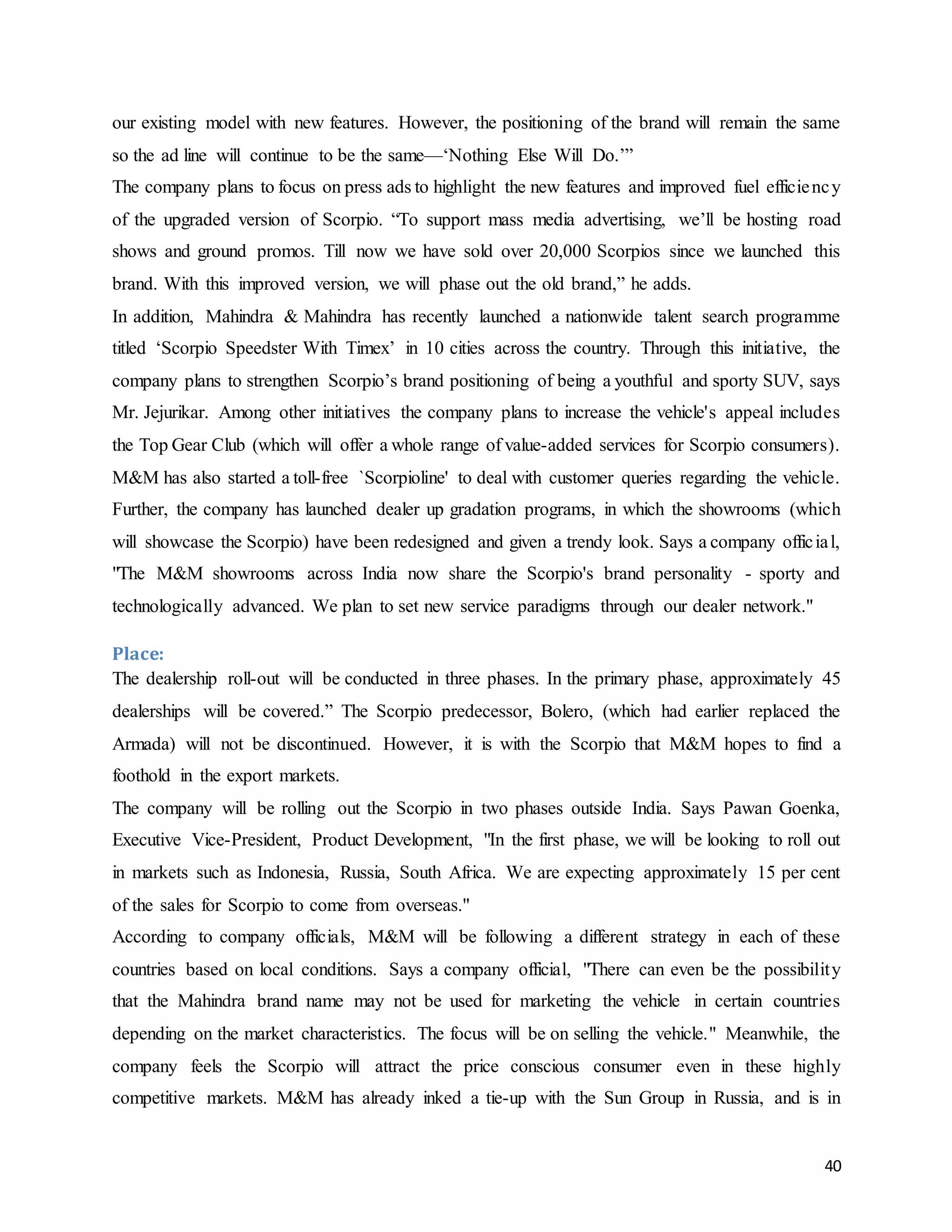 MBA marketing (summer internship report) | DOCX