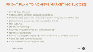 Marketing strategy and first 90 day plan | PPT