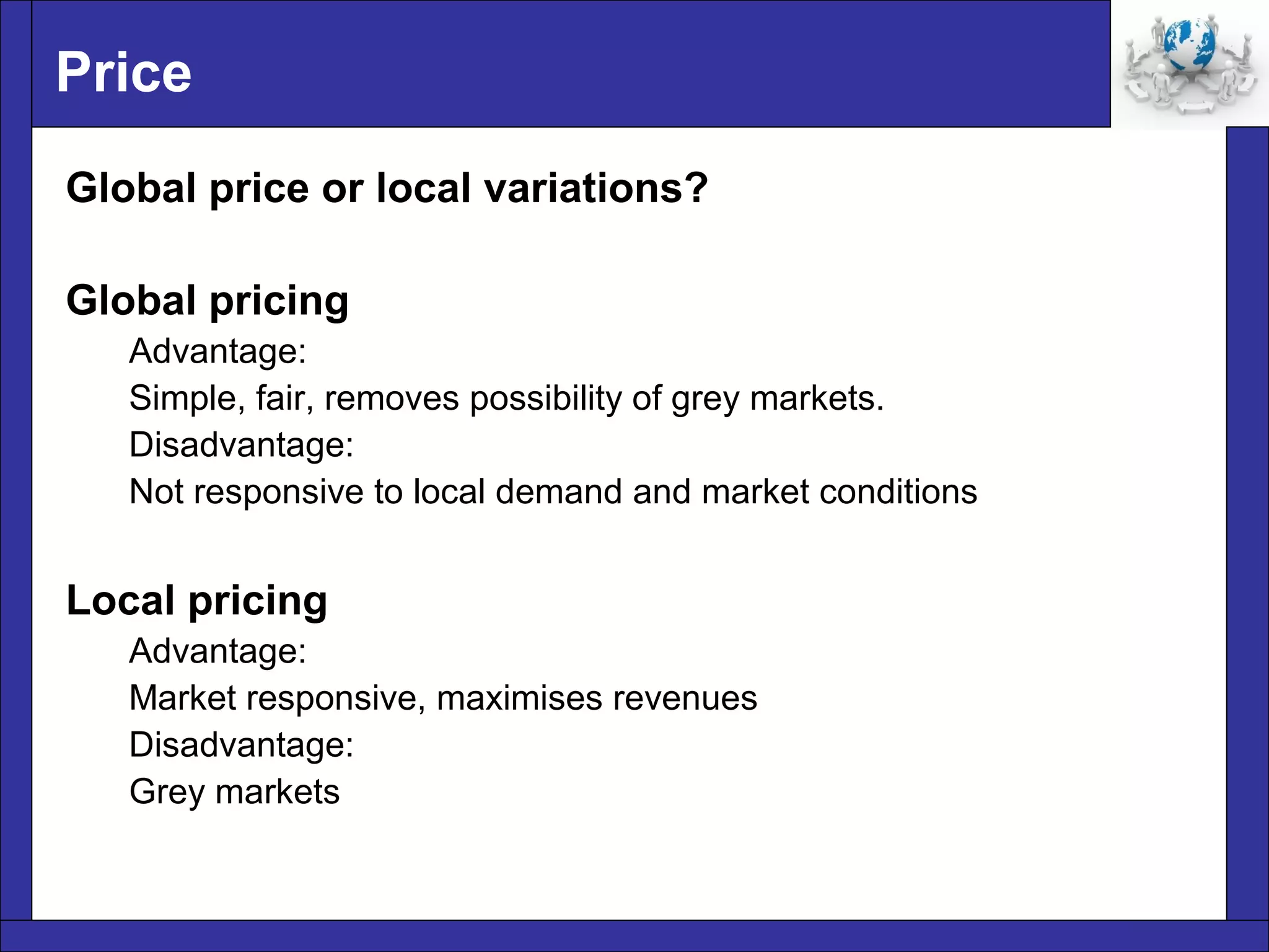 Global Marketing Mix Strategy | PPT