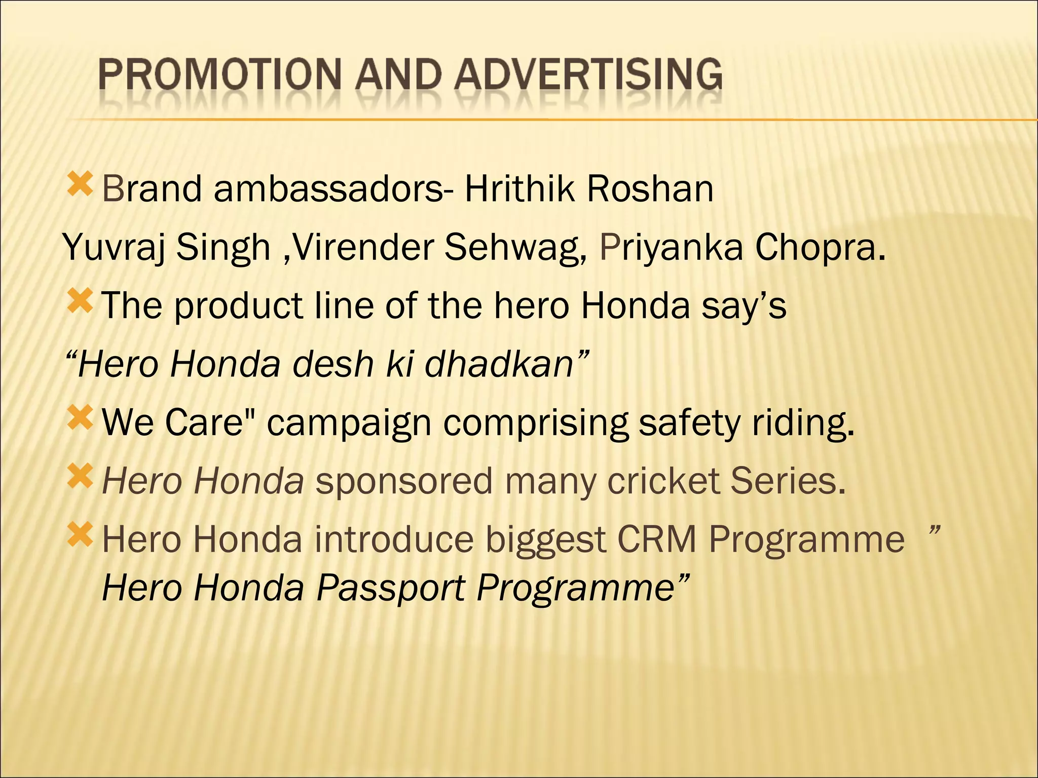 Marketing strategy hero_honda_moters | PPT