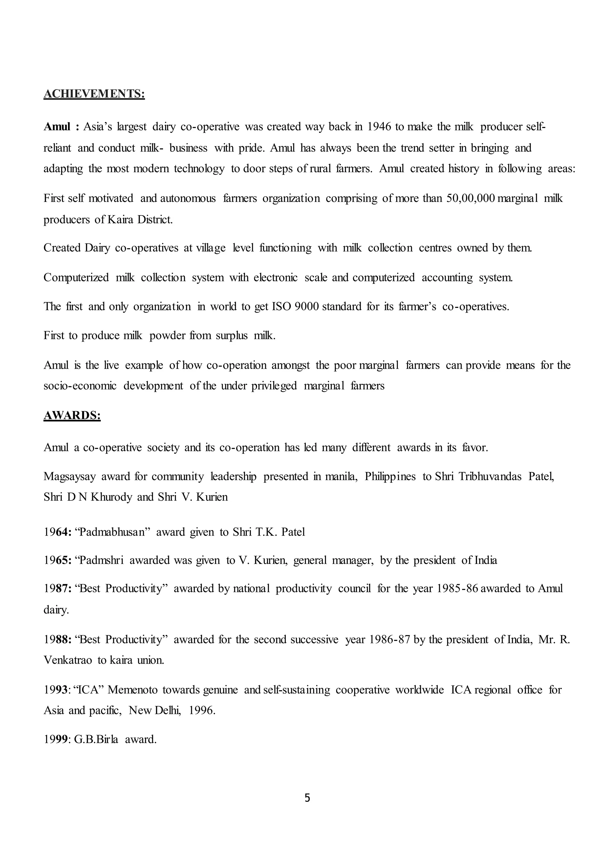 amul. introduction and history | DOCX