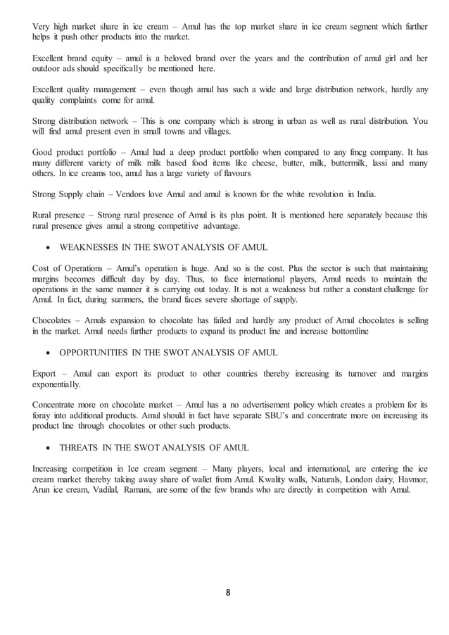 amul. introduction and history | DOCX | Agriculture | Industries