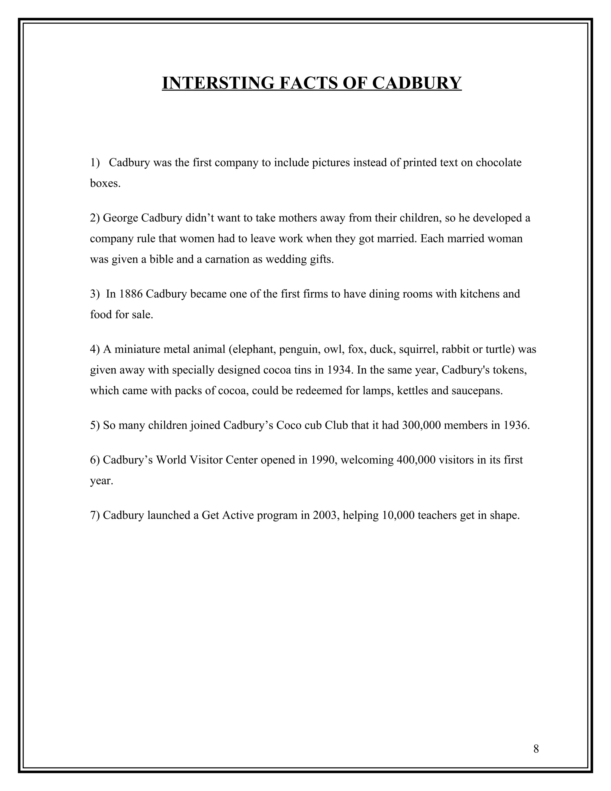 Marketing strategy of cadbury company | PDF