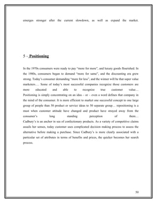 Marketing strategy of cadbury company | PDF