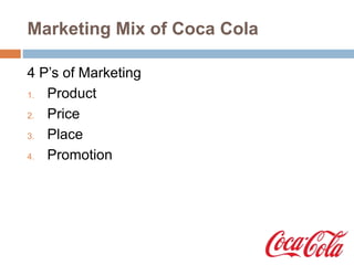 Marketing strategy of Coca-Cola | PPTX