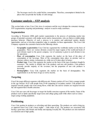 Marketing strategy of coca cola | DOCX