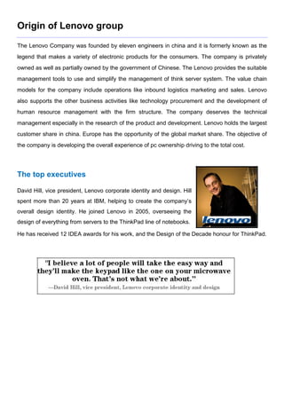 Marketing Strategy of Lenovo Laptops | PDF