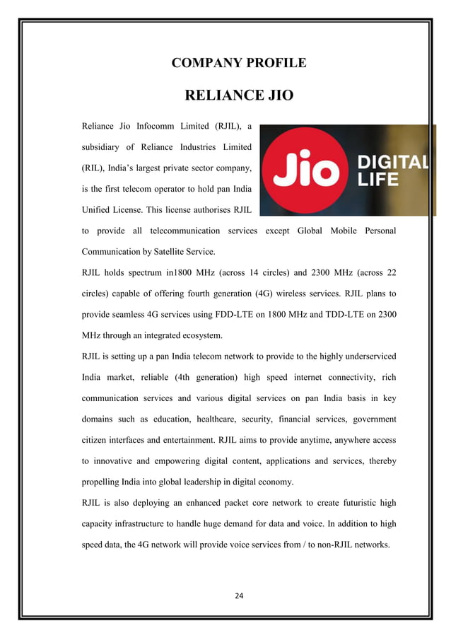 Marketing strategy of reliance jio | PDF