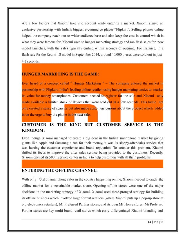 Marketing strategy of xiaomi | PPT