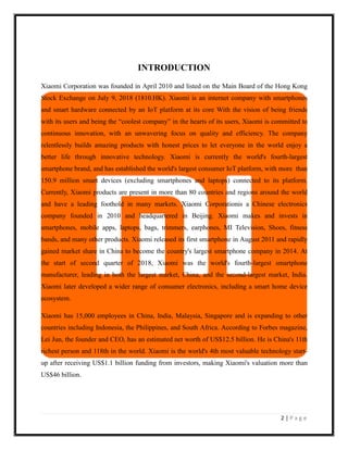 Marketing strategy of xiaomi | PPT
