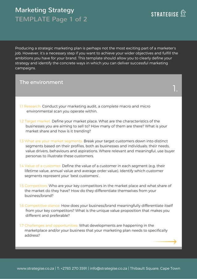 Marketing strategy template | PDF
