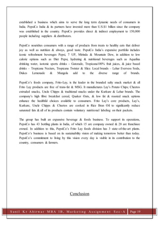 Comparative Analysis Coca-Cola Vs Pepsi | DOCX