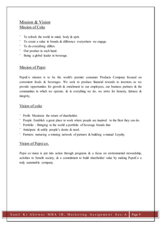 Comparative Analysis Coca-Cola Vs Pepsi | DOCX