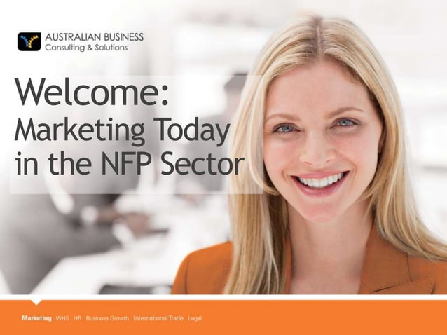 Marketing Today for NFP presentation 2017 | PPT