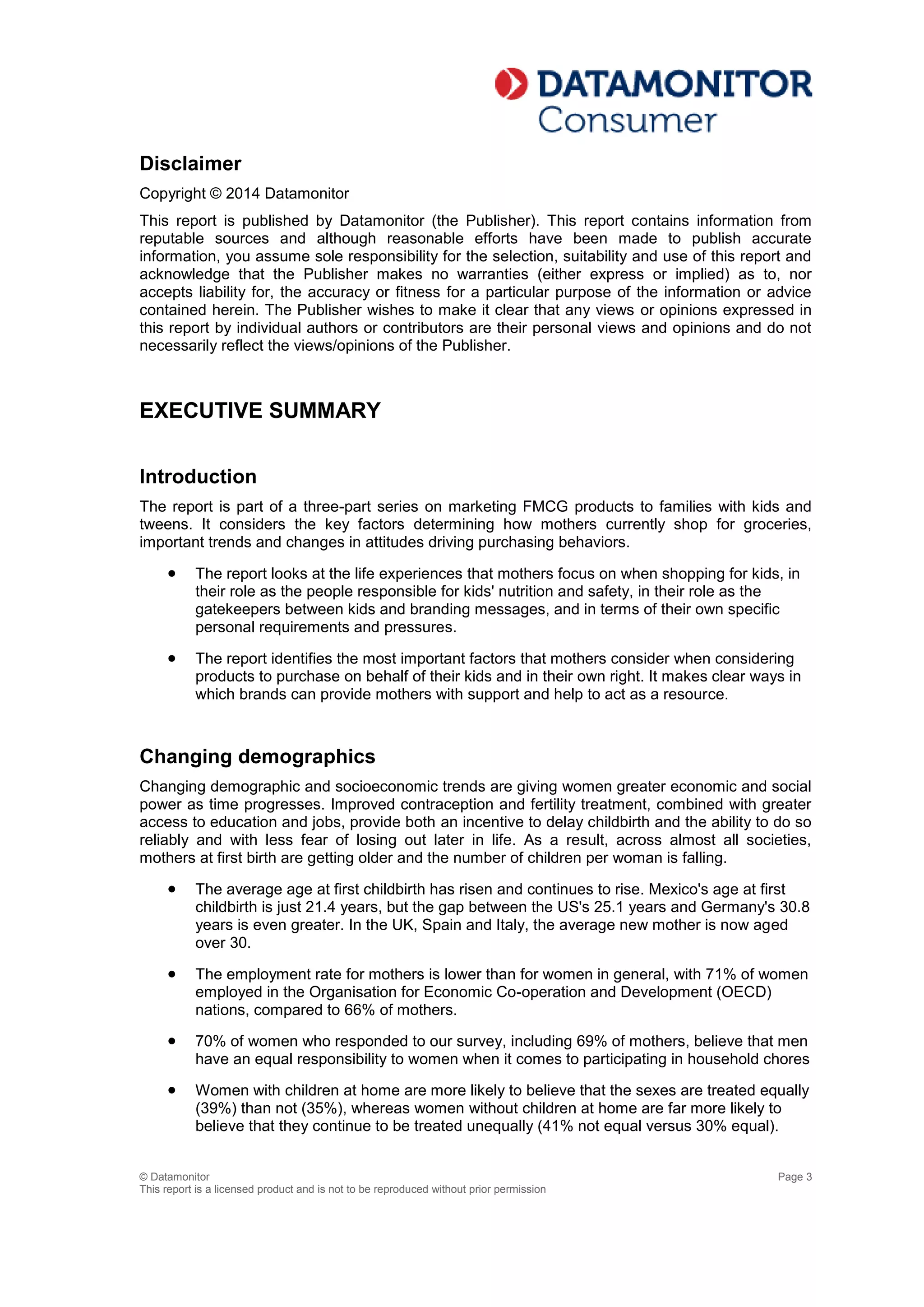 Marketing to Families With Kids: New Strategies in Targeting Mothers | PDF