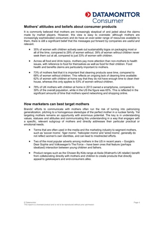 Marketing to Families With Kids: New Strategies in Targeting Mothers | PDF
